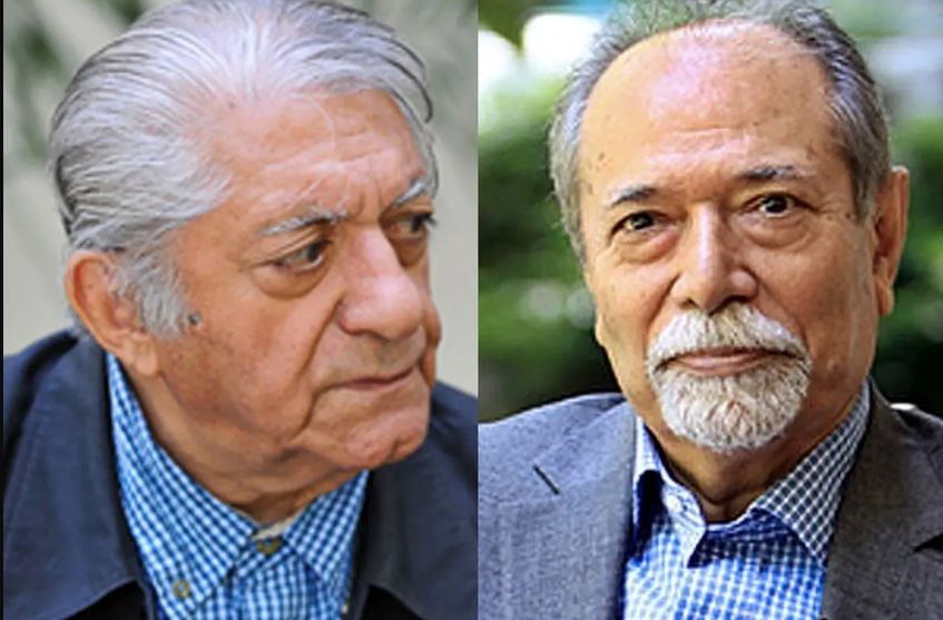 عکس سفر به ایران قدیم؛ دو بازیگر بزرگ ایران در مصاحبه جشن هنر شیراز