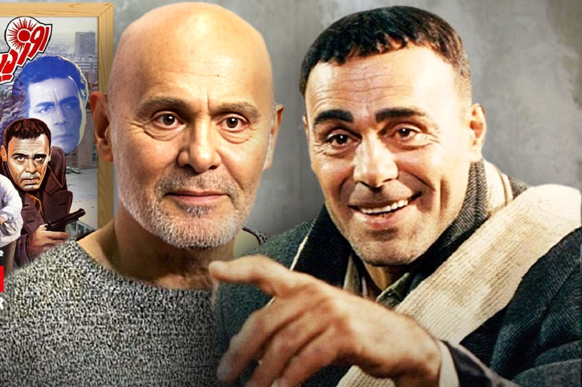 عکس «جمشید هاشم پور و چنگیز وثوقی در پشت صحنه فیلم عشق و مرگ؛ سال 69