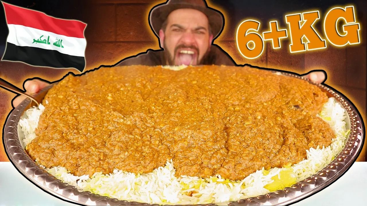 ویدئو غذا خوردن با صدا؛ چالش خوردن 6 کیلوگرم قیمه نجفی توسط جوان