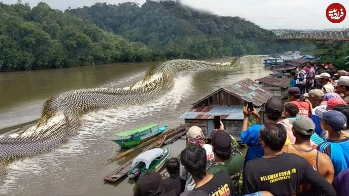 (ویدئو) ماهیگیران بزرگترین مار جهان را در جنگل آمازون کشف کردند
